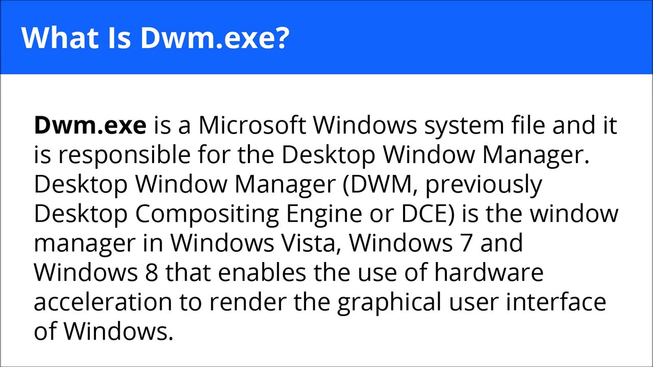 Easy Download To Fix Dwm.exe Virus & Errors - video Dailymotion