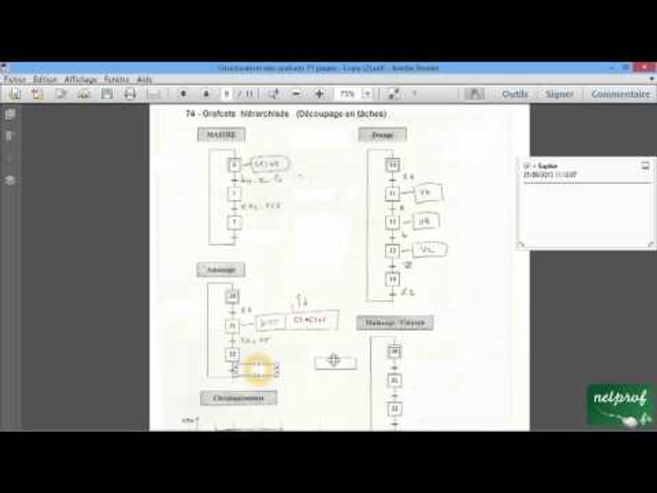 001 / 014 Structuration des grafcets / Exercice bilan / Découpages par tâches - Vidéo Dailymotion