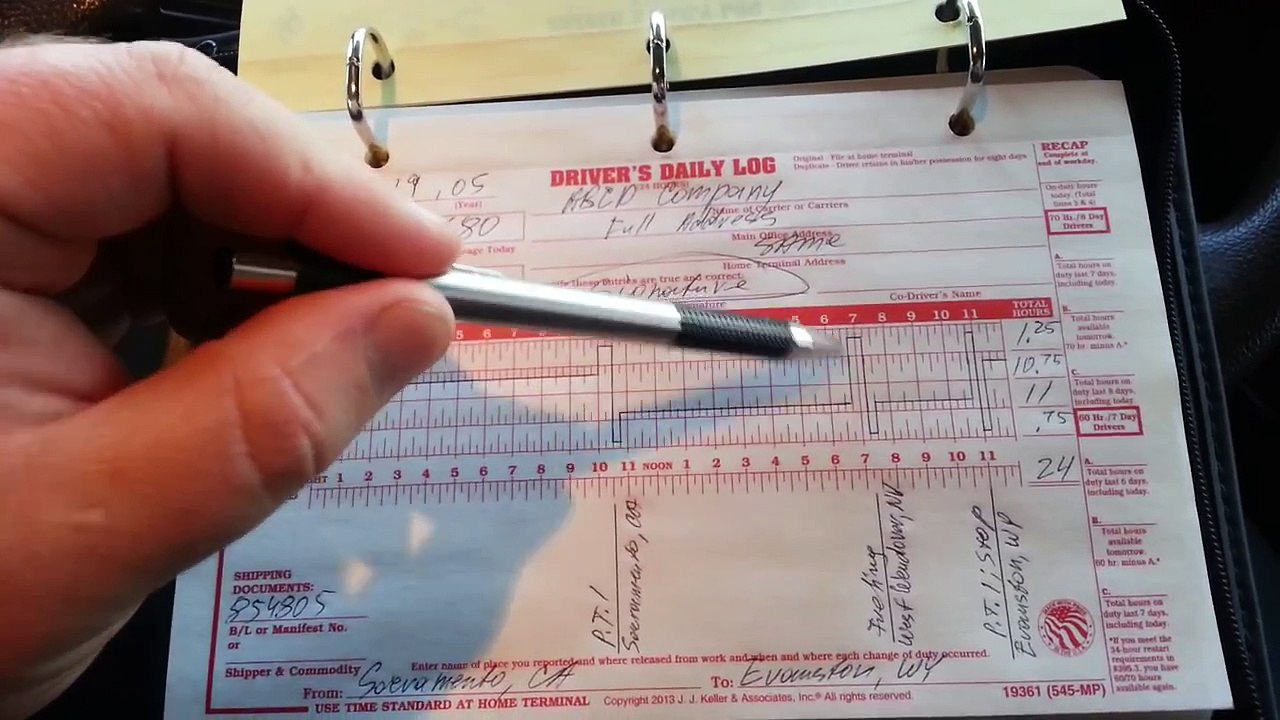 How To Fill Out A Truck Driver Log Book NEW And UPDATED Video Video 
