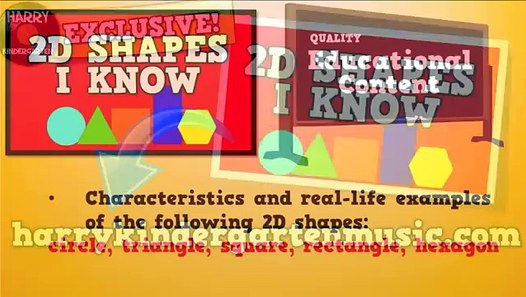 2D Shapes I Know! (song for kids about flat shapes: circle, triangle ...
