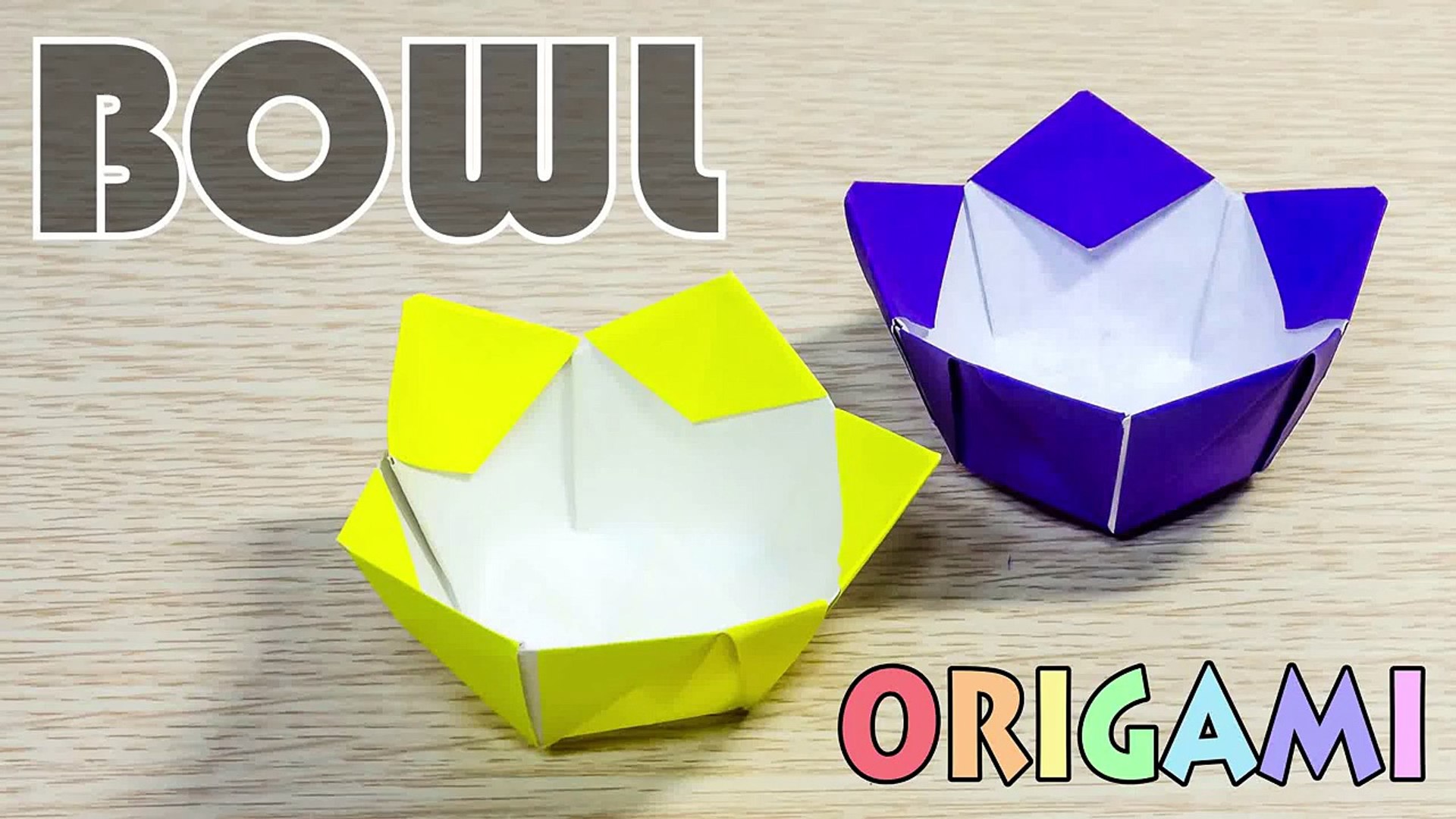 Origami Flower Bowl Tutorial Paper Kawaii