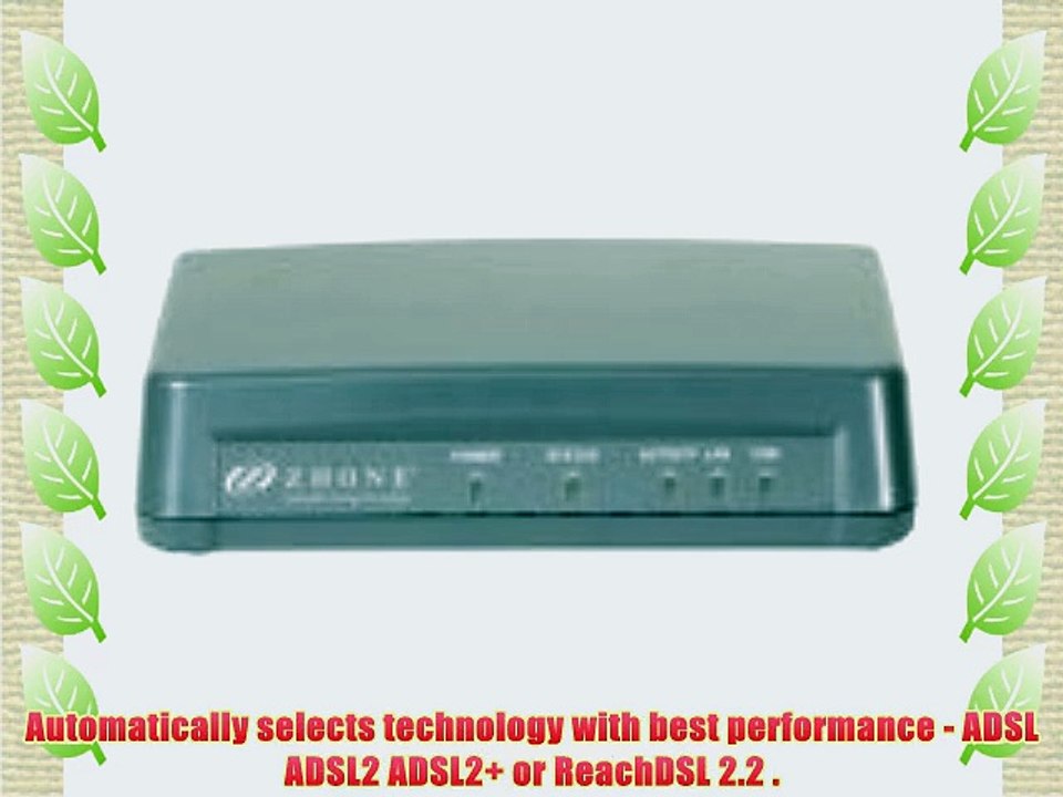Zhone ADSL2 /ReachDSL Single Port Modem (6381-A5-200) - video Dailymotion