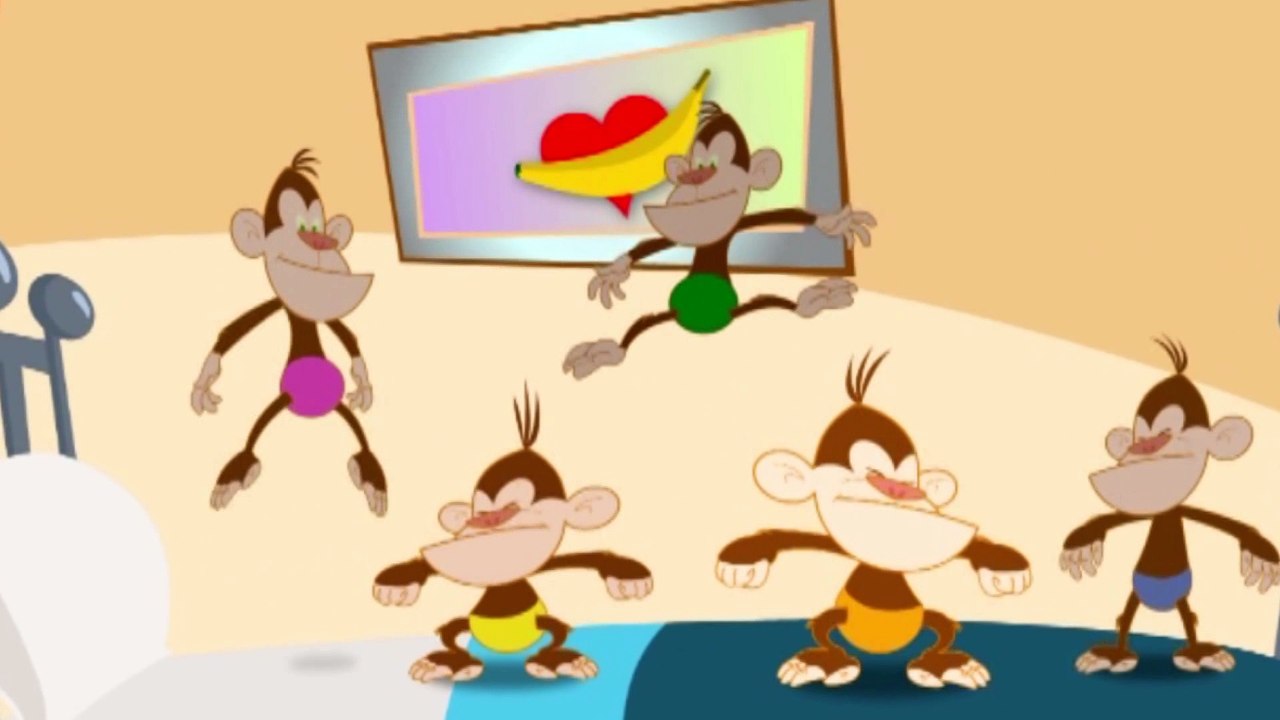 5 Little Monkeys Jumping On The Bed | Nursery Rhyme for Children ...