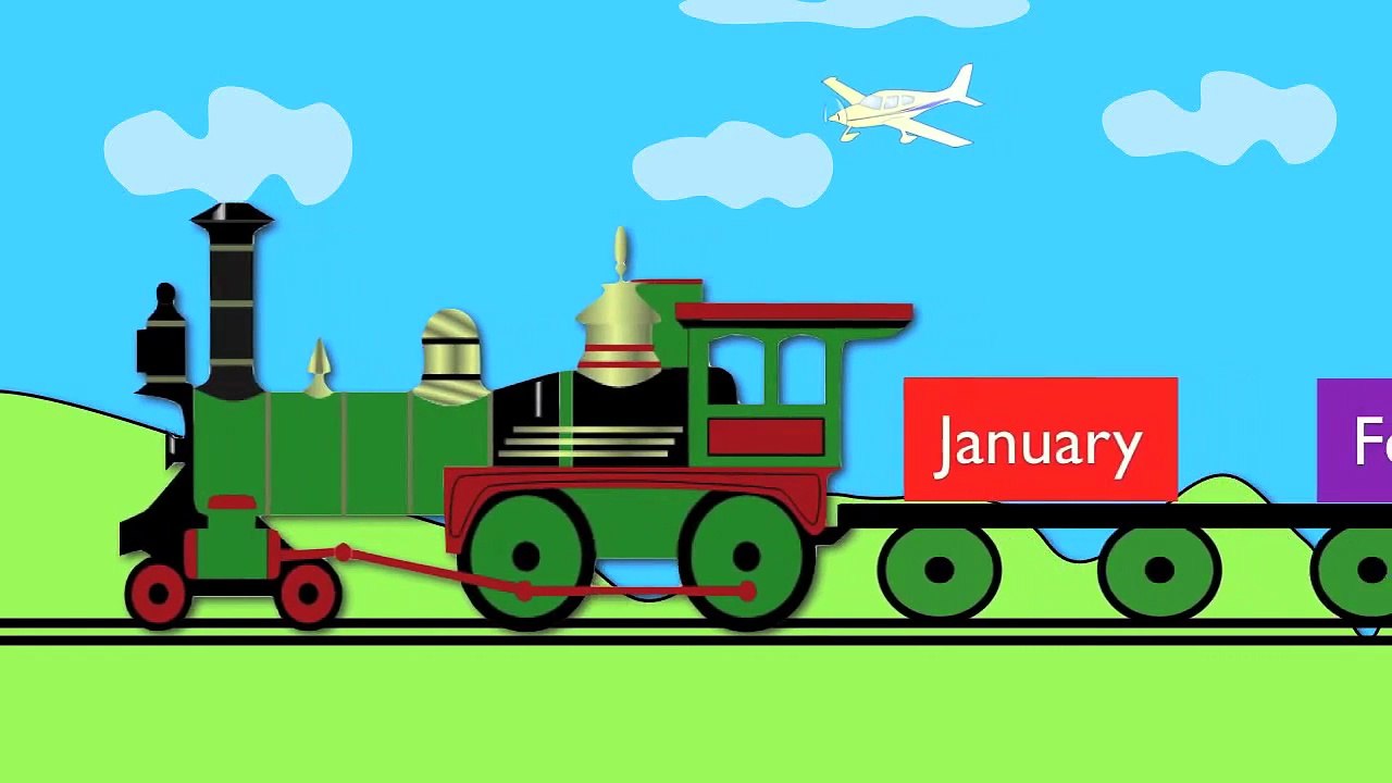 Months of the Year Train (January,February......)- Learning for kids ...
