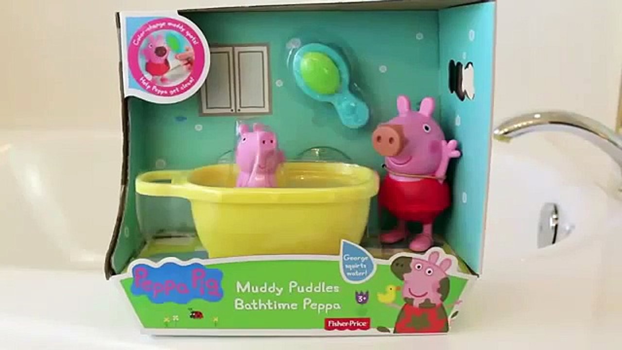 Peppa Pig Muddy Puddles Bathtime Peppa Color Change Pig Play Doh Mud ...