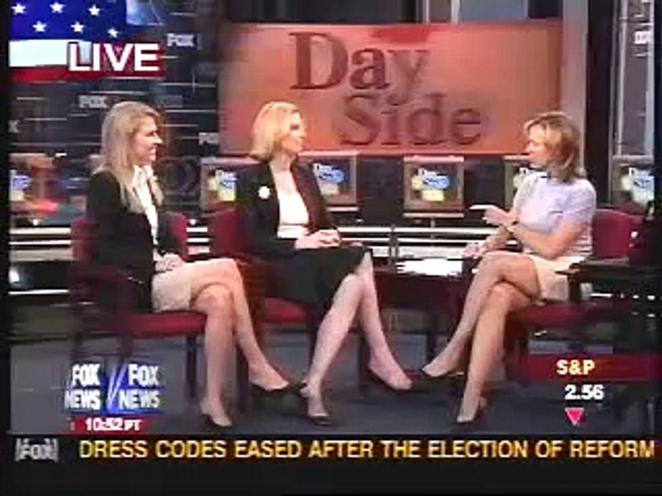 Linda Vester - with Monica Crowley, Kirsten Powers - Leggy - Former Fox ...