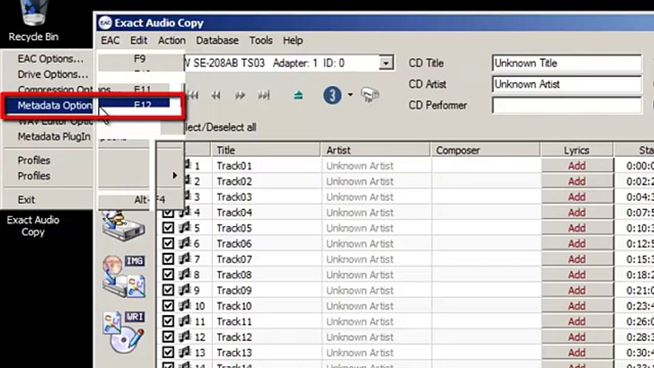 How to rip Audio CD and encode to FLAC with EAC (Exact Audio Copy ...
