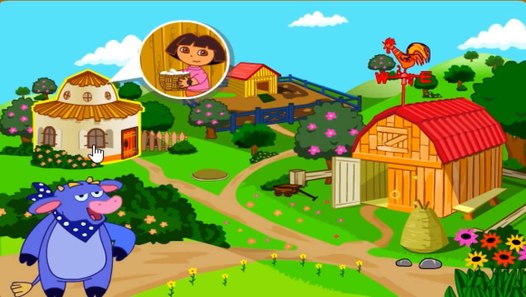 Dora the Explorer Game Dora Saves the Farm (Let's Play Baby Games ...
