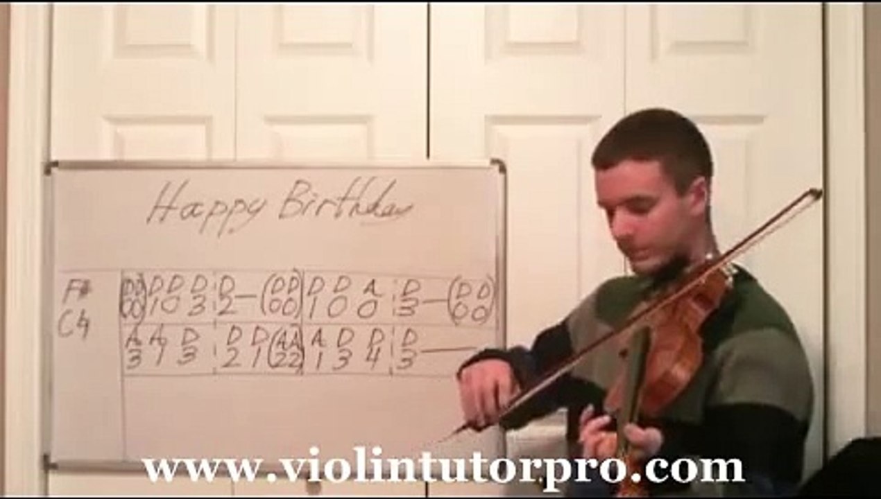 Beginner Violin - Learn how to Play Happy Birthday on Violin - video ...