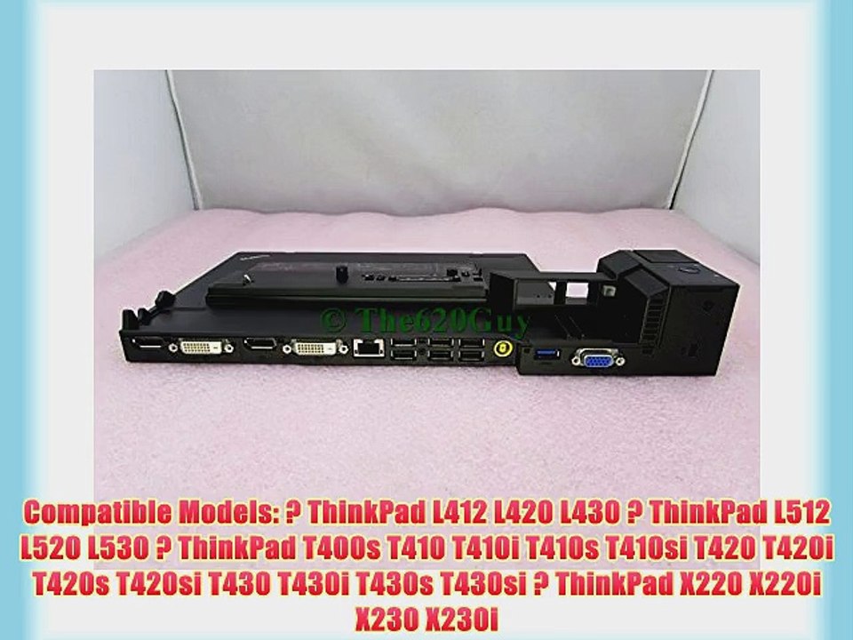 Lenovo ThinkPad 4338-15U 0C10039 04W3939 Mini Dock Plus Series 3 USB 3. ...