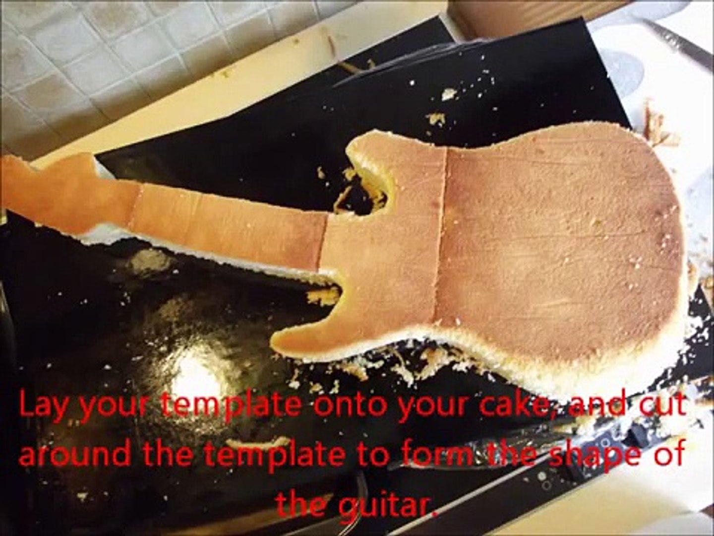 Electric Guitar Cake Template