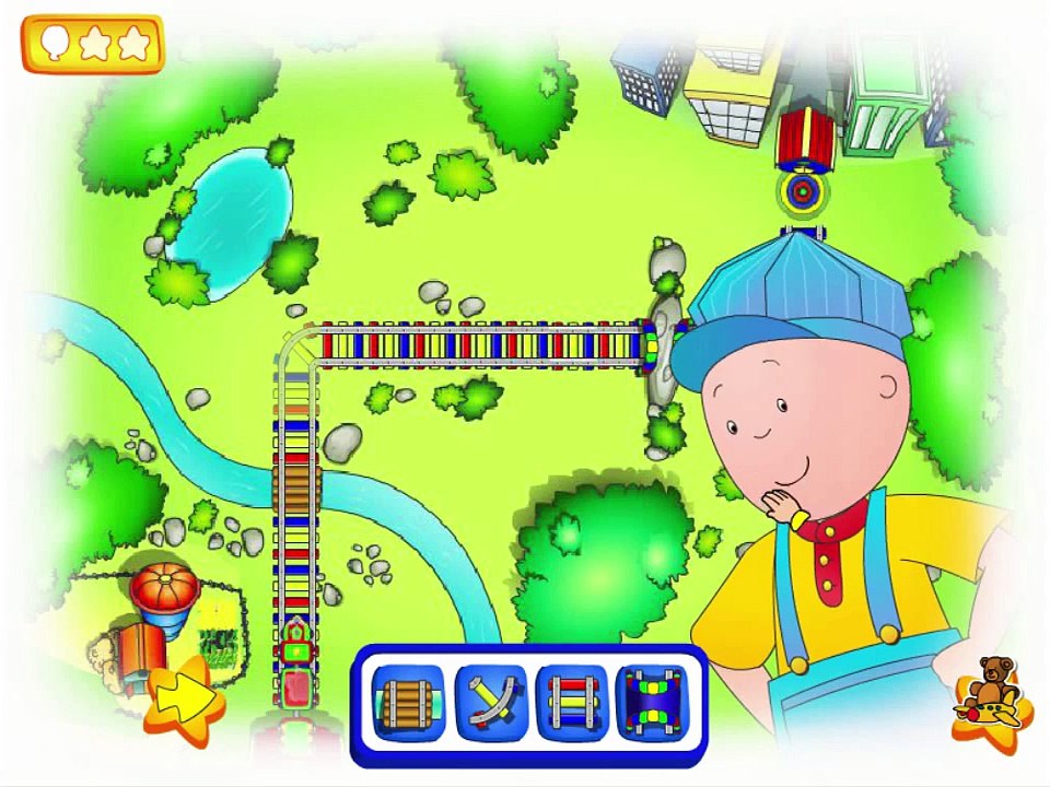 Caillou Train Conductor Cartoon Animation PBS Kids Game Play ...