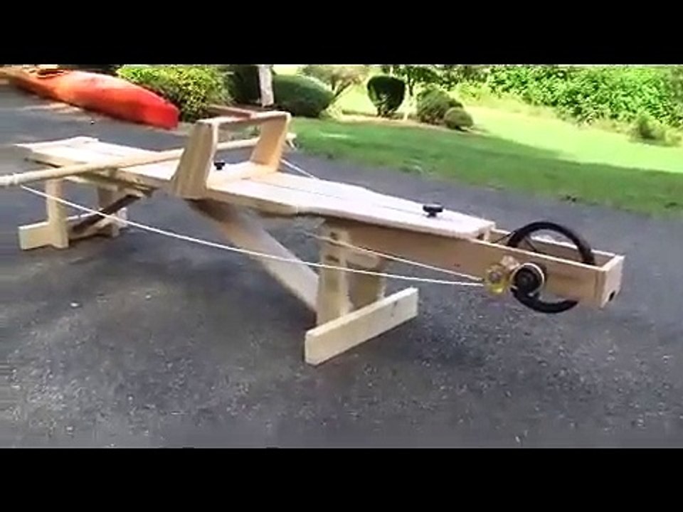 Home made / homemade kayak ergometer from Nordic Track ski machine ...