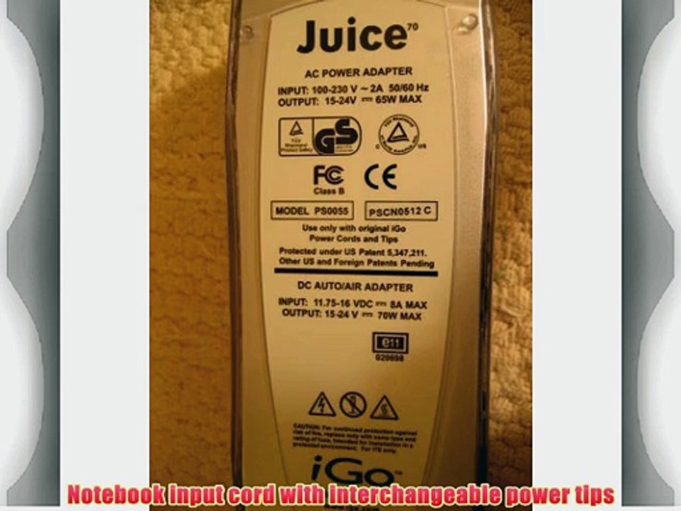 Mobility PS0055-11 iGo Juice Combination AC and Auto/Air Power Adapter ...