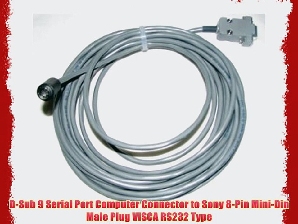 50' EVI Control Cable VISCA RS232 Cable for Sony EVI/BRC/SRG Series ...