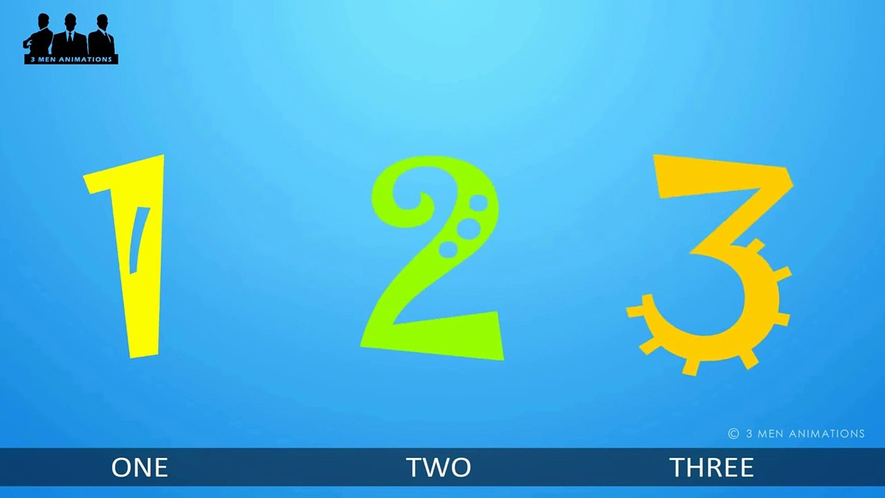 123 NUMBERS SONG "Rhyme" - 3Men Animations - video Dailymotion