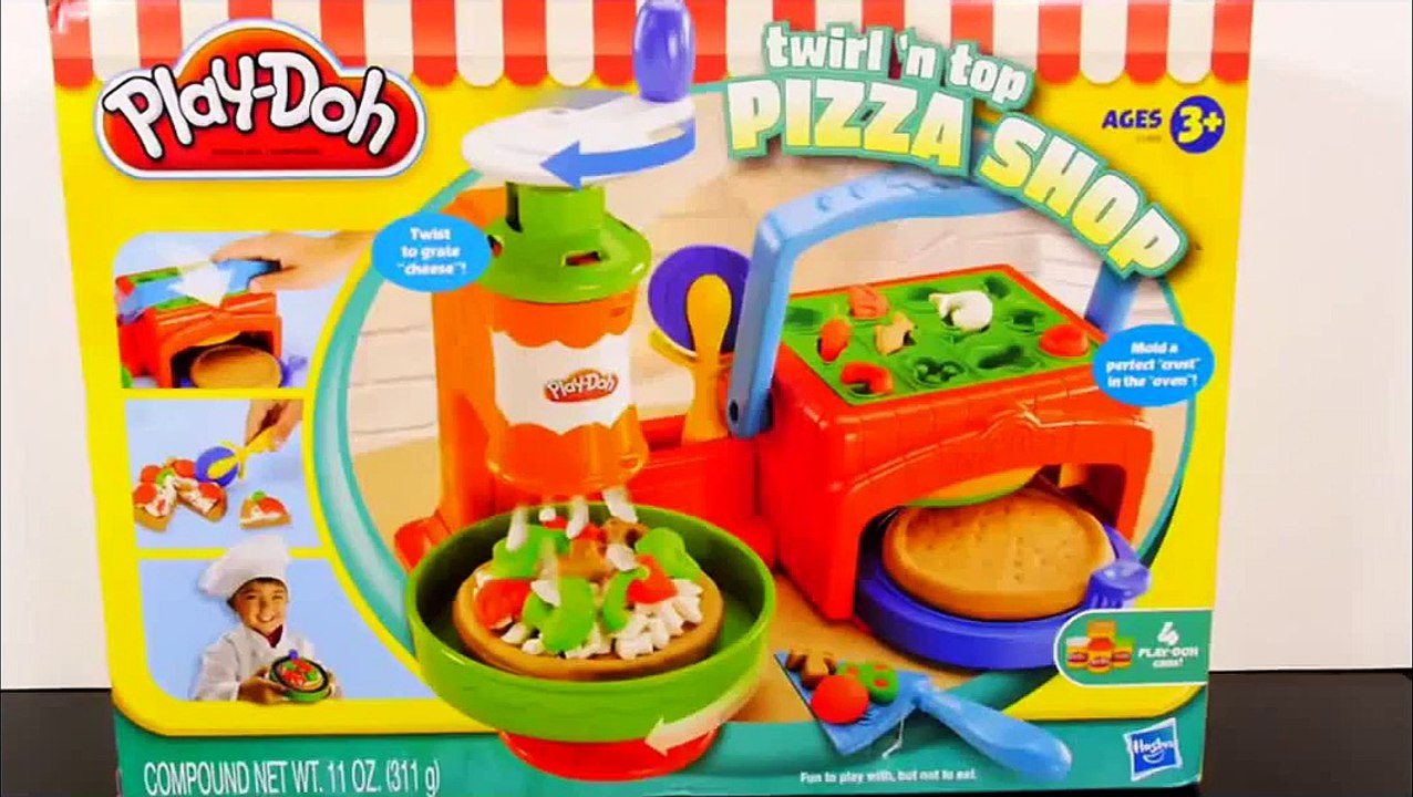 Play Doh Twirl 'n Top Pizza Shop Playset How To Make PlayDough Pizza ...