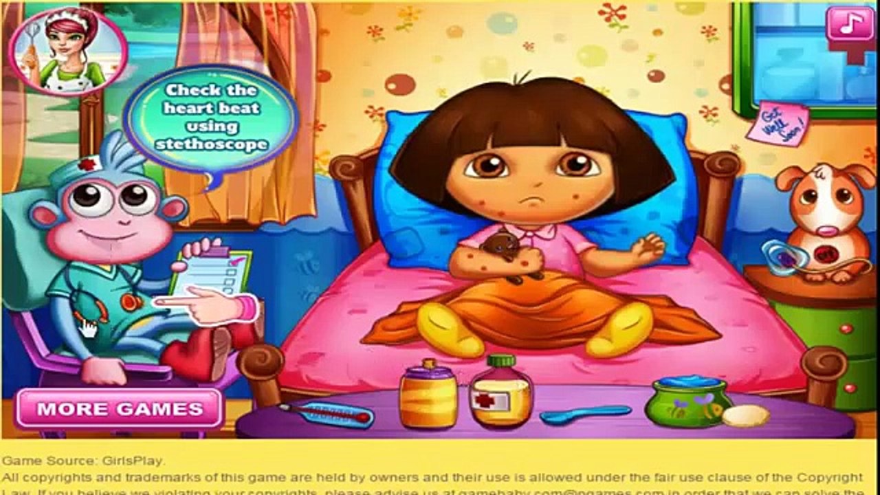 Dora The Explorer - Dora Bee Sting Doctor Visit - Dora Cartoon Game ...
