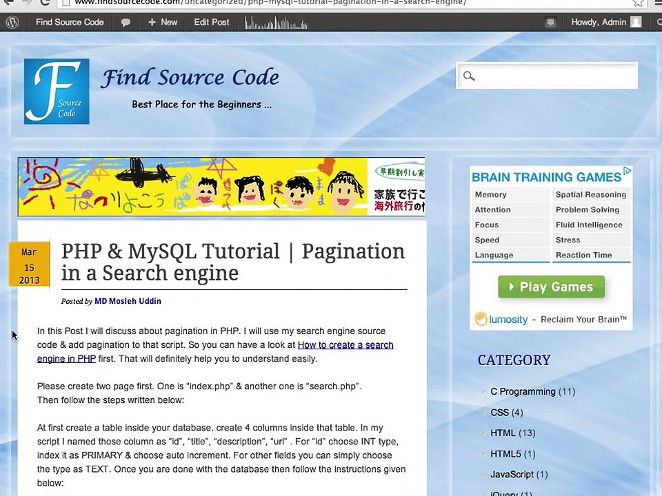 How to create Search engine with pagination using PHP & MySQL - video Dailymotion