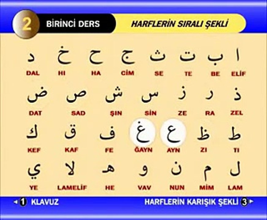 Kuran Öğretmeni 1 - Elif be te se Harfler - Alphabet - Dailymotion Video