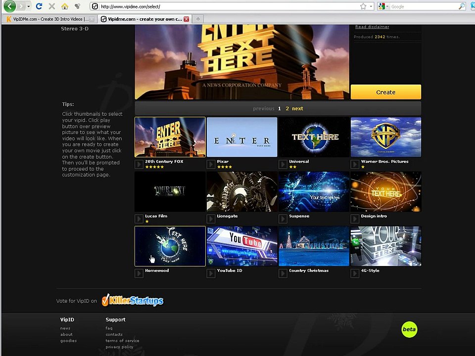 VipID - Create a Unique Video Intro for Your Website - video Dailymotion