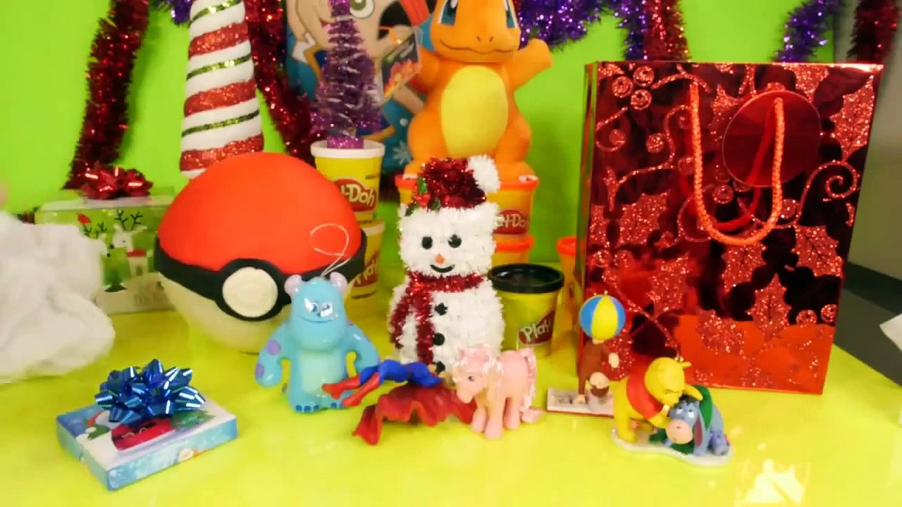 Play Doh Pokemon Egg Toys Surprise Christmas Ornaments Playdough Videos ...
