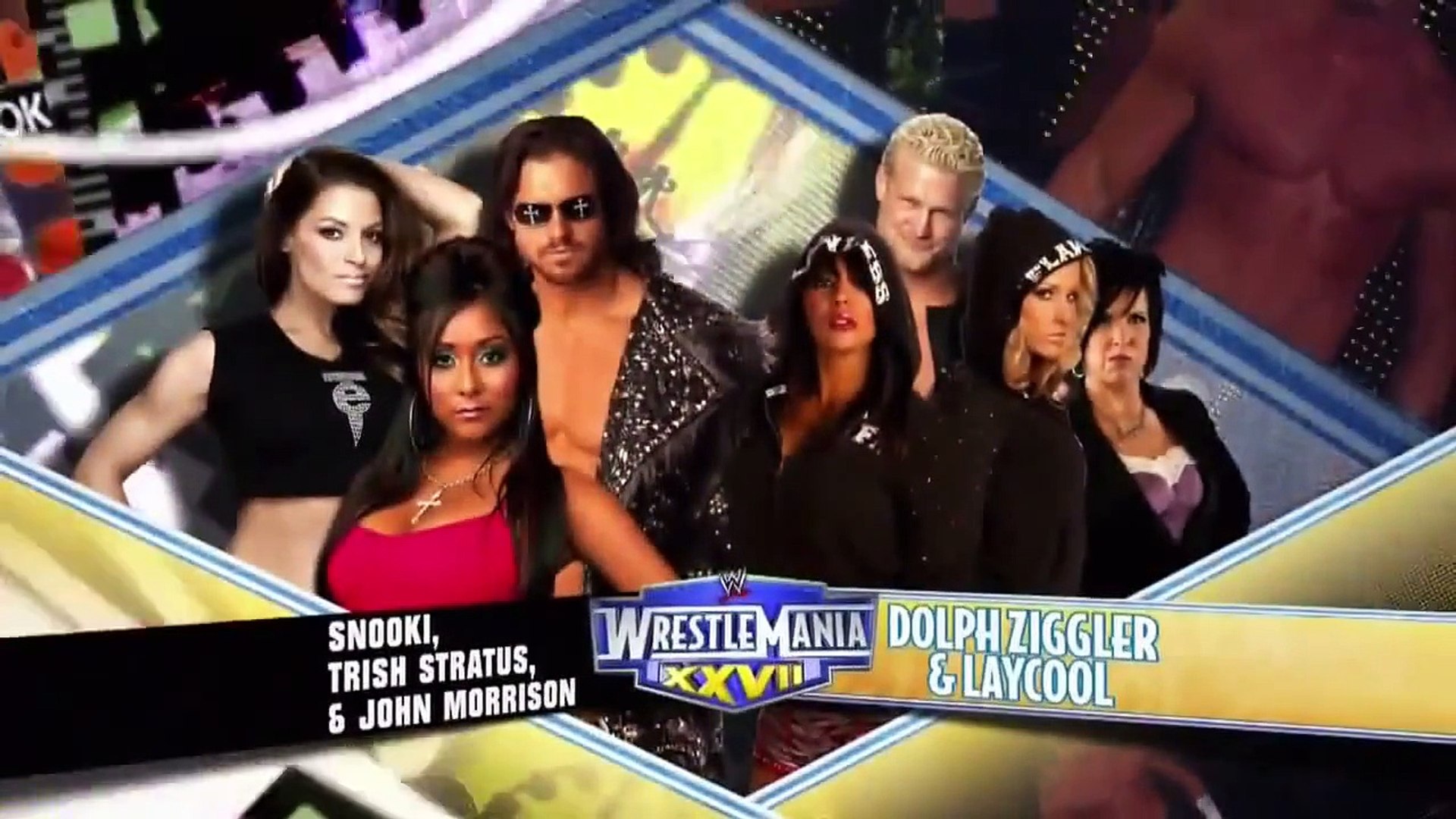 Kelly Kelly 和 Layla Vs Natalya 和 Maxine (HD) WWE Smackdown: May 9,