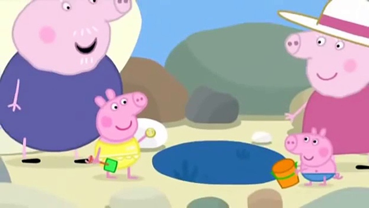 Peppa Pig en francais - Les flaques d'eau de mer - Dessins-anim_s en ...
