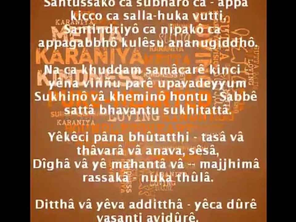 Karaniya Metta Sutta in Pali - video Dailymotion