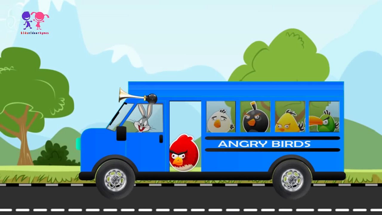 Angry Birds Wheels On The Bus Nursery Rhymes For Children Cartoons ...