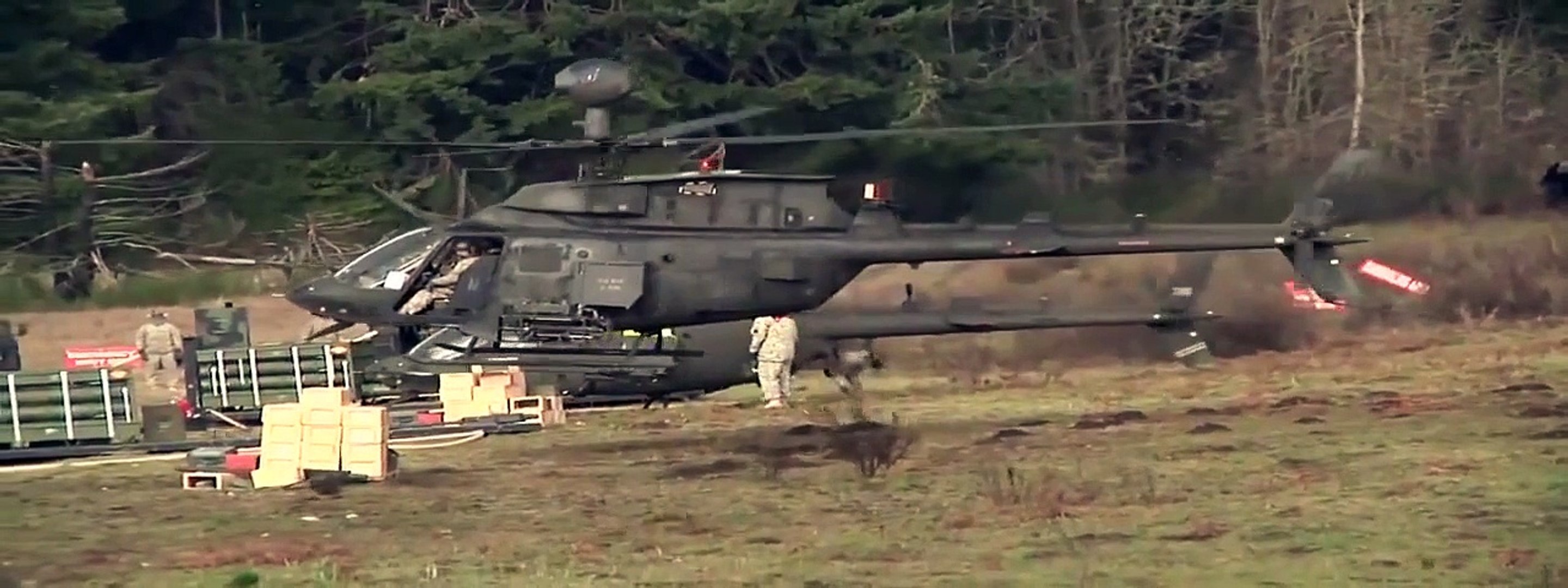 Kiowa Helicopter Firing