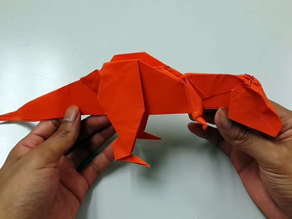 Let's fold origami t-rex, indominus rex and spinosaurus inspired from ...