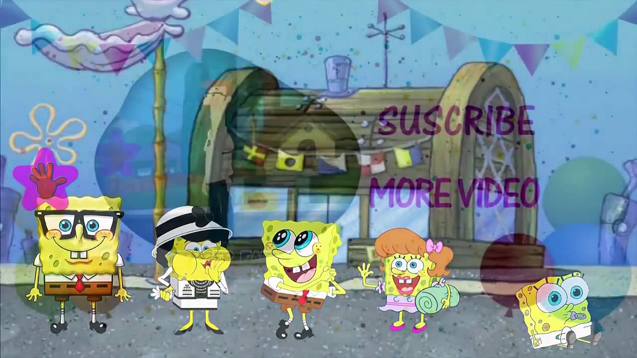 SpongeBob Squarepants Animation cartoon Song - Daddy Finger Family ...