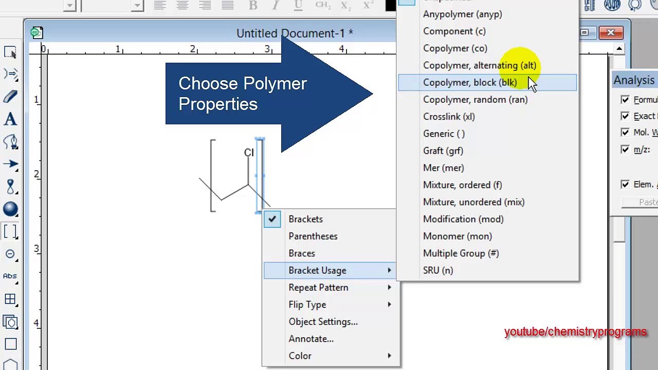 ChemDraw tutorial 17 Draw Polymer - video Dailymotion