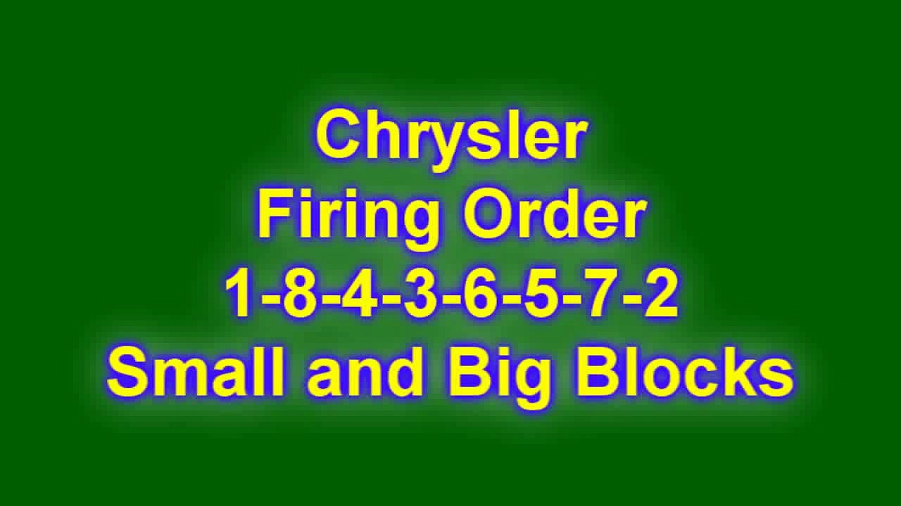 Firing order of Chrysler (Mopar) V8 engines! - video Dailymotion