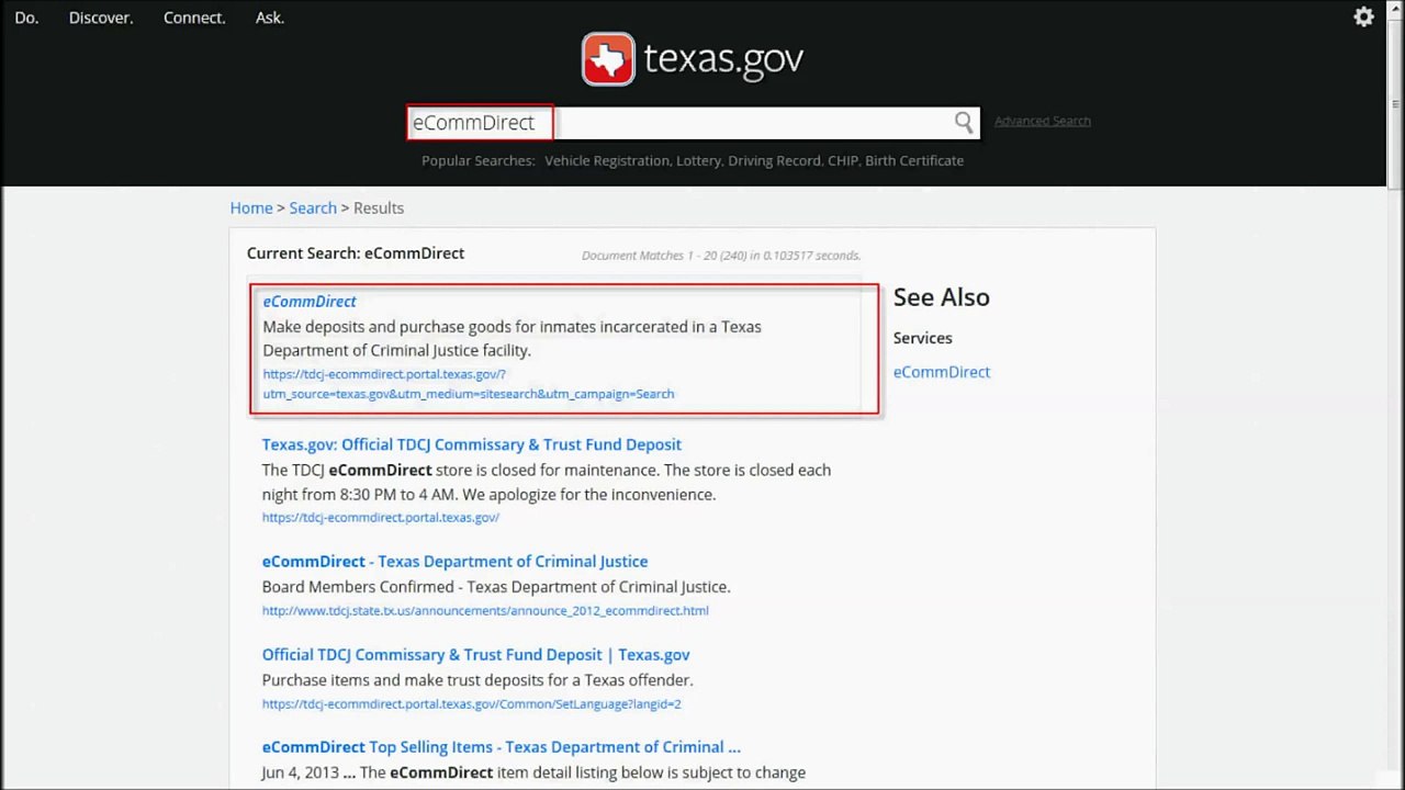 TDCJ Commissary Purchase & Trust Fund Deposit Demo Video - video ...