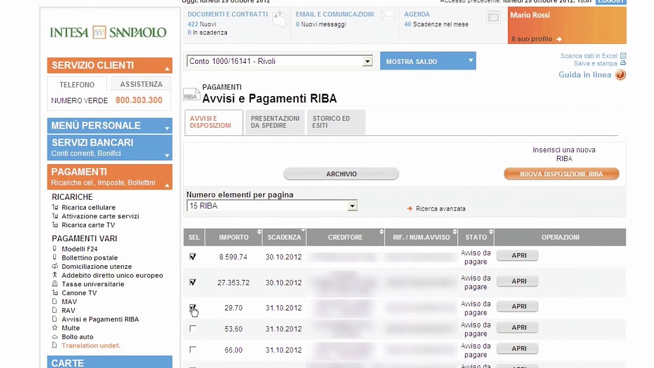 Pagamento RIBA per Piccole Imprese - Banca Diretta - Intesa Sanpaolo ...