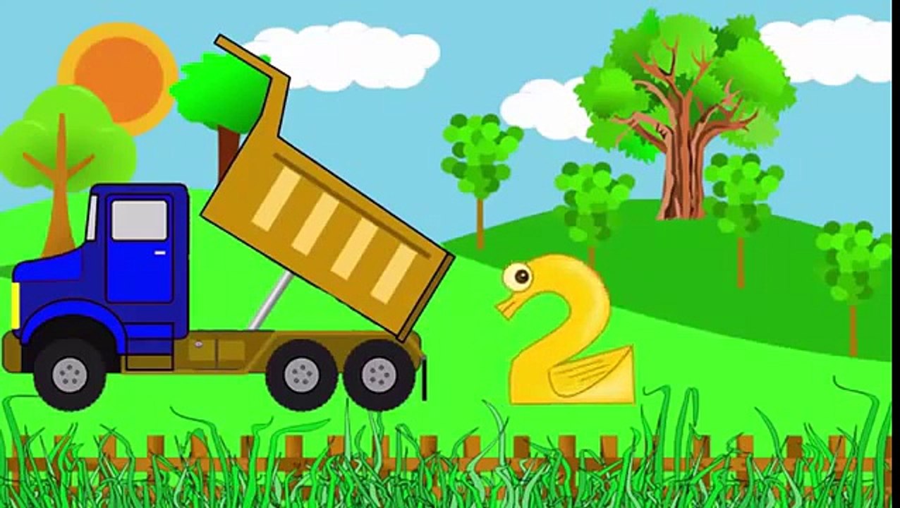 Dump Truck in action | Learn counting 1 to 10 | The Number Song for ...