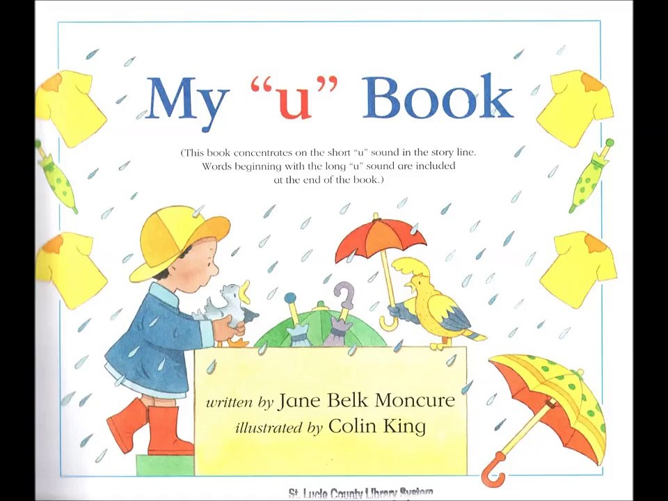 Children's story book - My 'u' Book (Read by Cynthia) - video Dailymotion