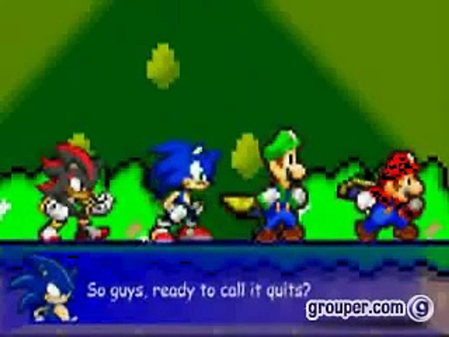 Mario And Luigi Vs Sonic And Shadow