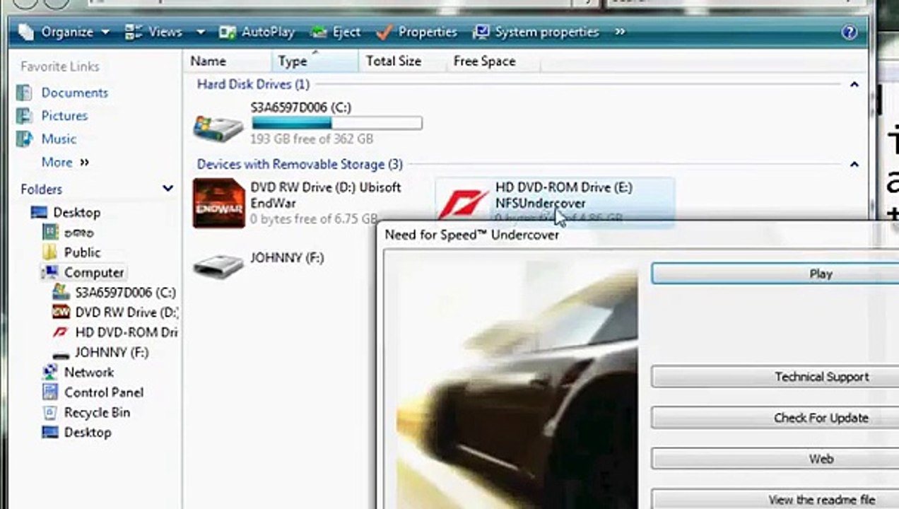 Need For Speed:Undercover Registration code problem - video Dailymotion