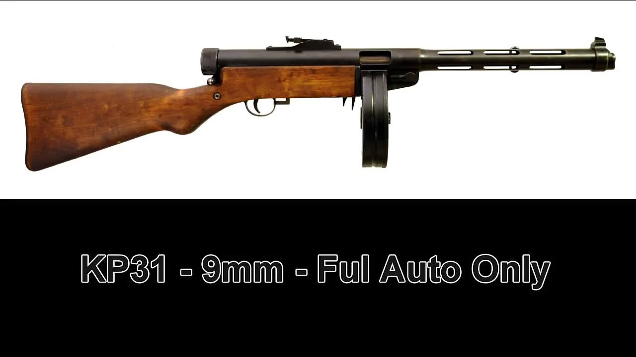 Suomi KP31 M31 70 Round Drum Dump Machine Gun SMG Full Auto - video ...