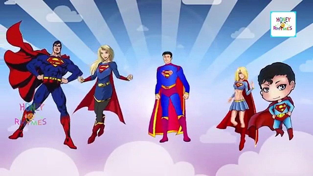 Super Man Cartoon Finger Family Nursery Rhymes | Superman Cartoon ...
