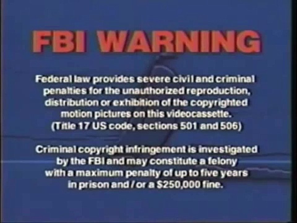 FBI Warning (VHS) / Anchor Bay Entertainment Logo 1998-2003 - video ...
