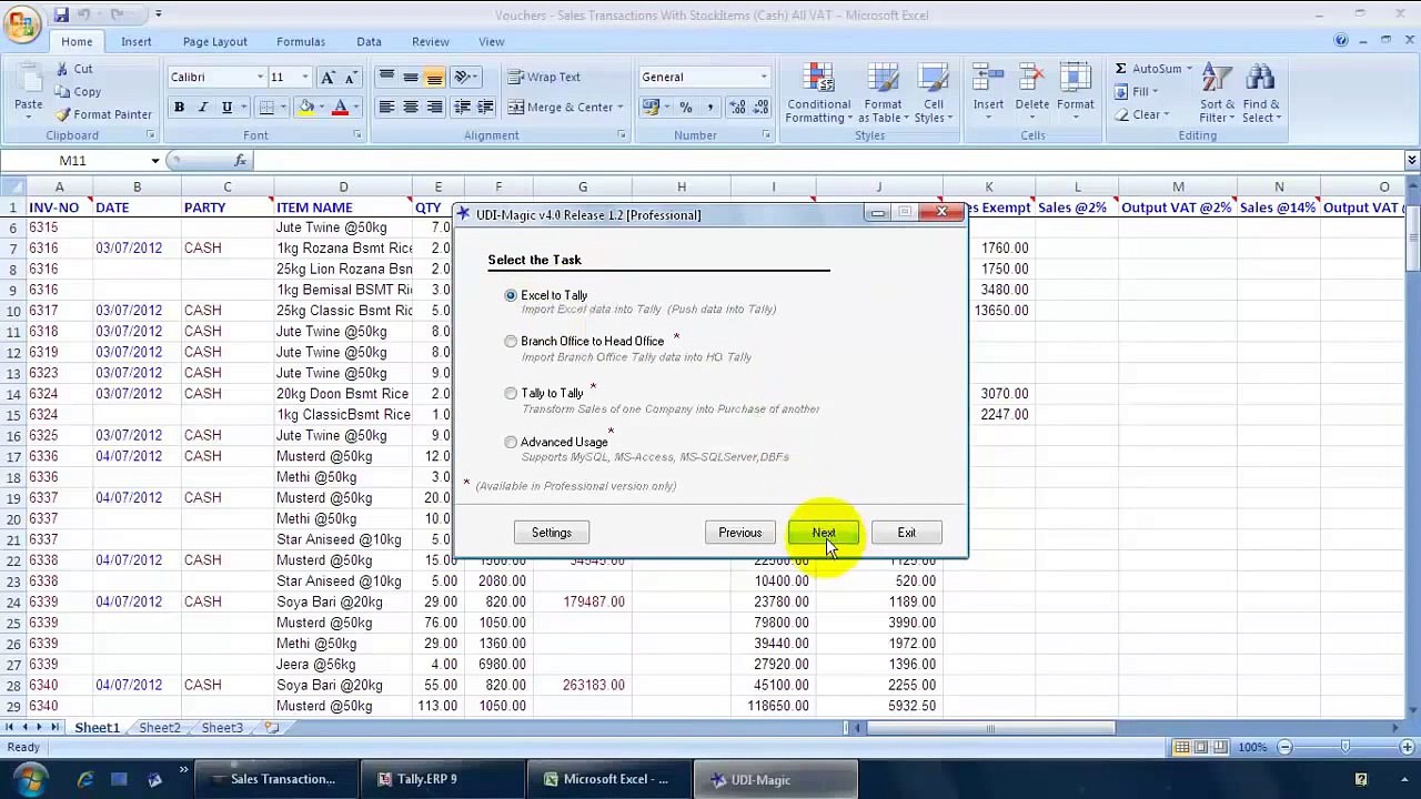 How to Import Stock Items (Sales) from Excel to Tally ERP 9 for Free ...