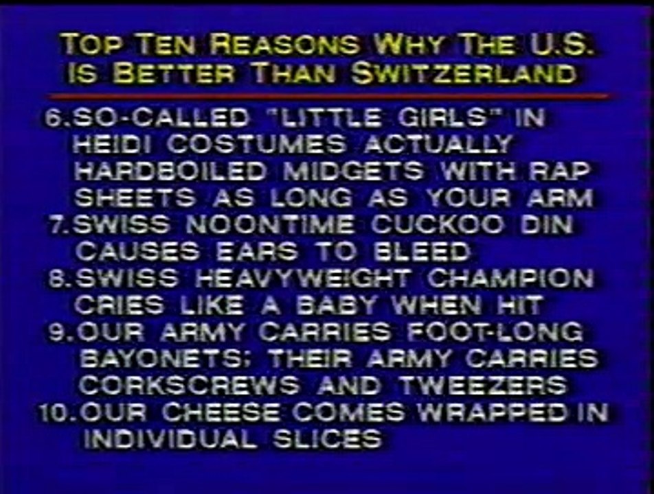Late Night with David Letterman 3-16-1987 Riquette Hofstein Bob Costas ...
