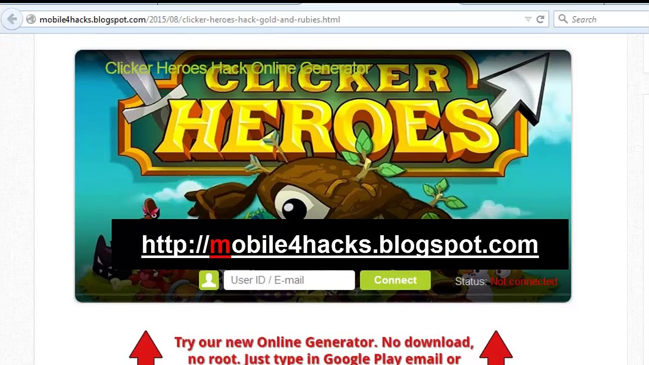 Tutorial Clicker Heroes how to hack gold and rubies cheat - video ...