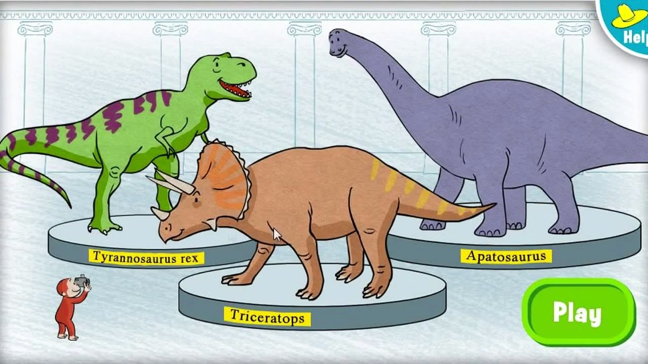 Curious George Find The Dinosaur- Cartoon Games For Kids - video ...