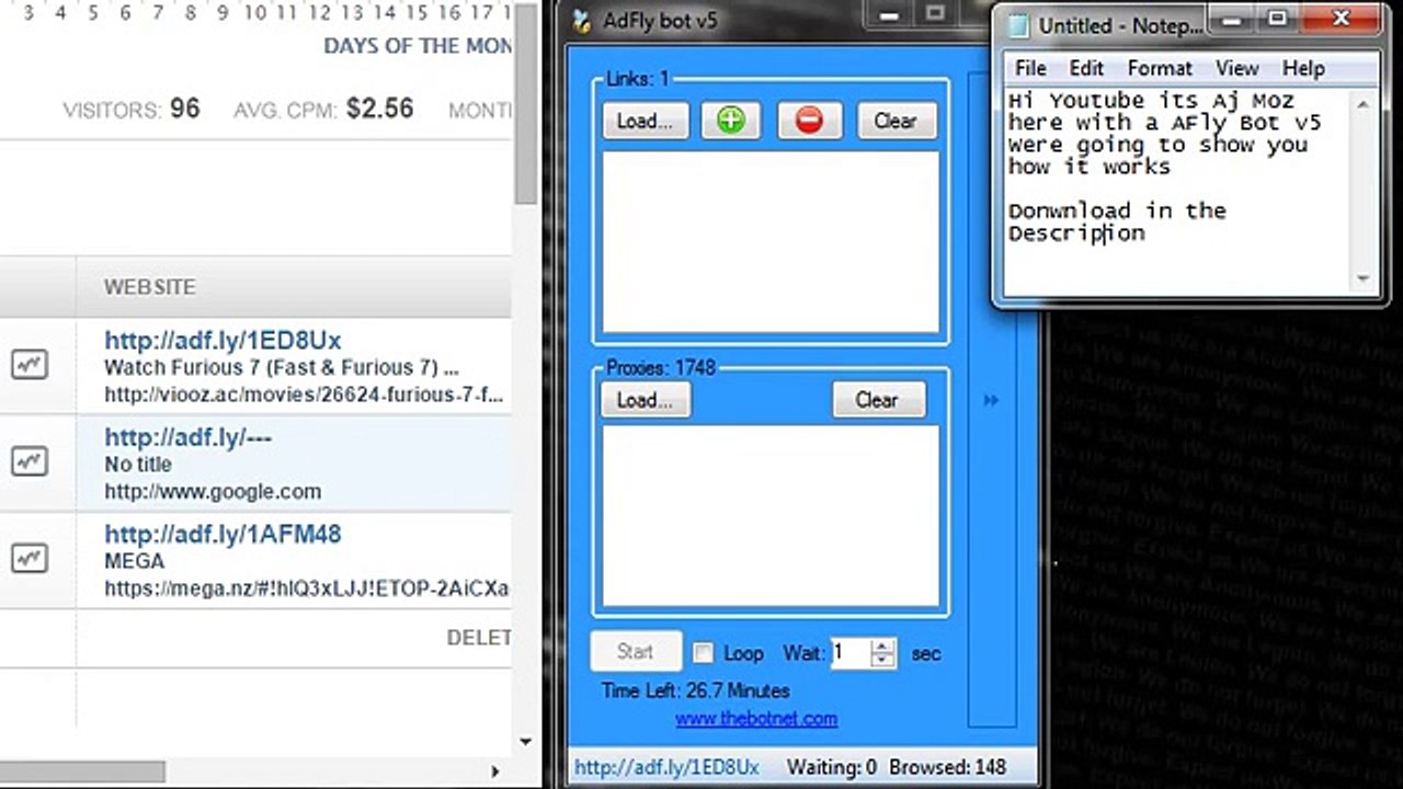AdFly Bot Auto Clicker _ 2015 ( PATCHED ) - video Dailymotion