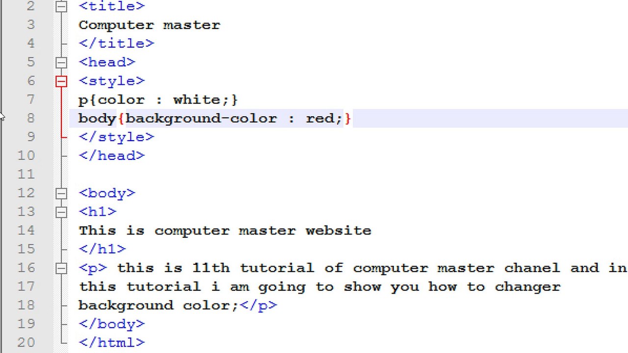 How To Create A Website In Html Using Notepad Adding Background Color 
